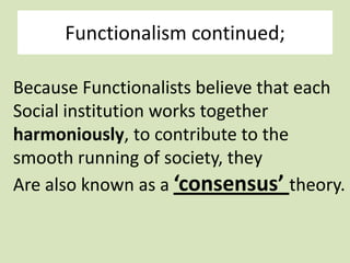 Introduction to FUNCTIONALISM | PPTX