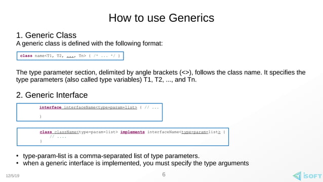 Introducing generic types | PPT