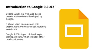 Introducing Google Slides And Showing The Tools And Functions Of Google ...