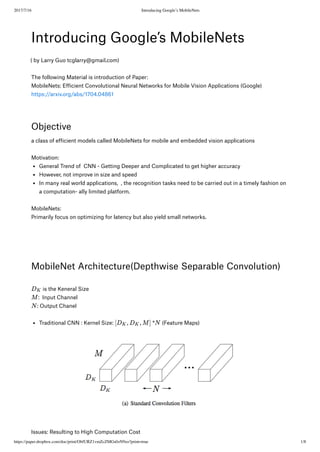 Introducing google’s mobile nets | PDF