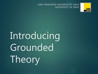 Introducing grounded theory | PPTX | Science