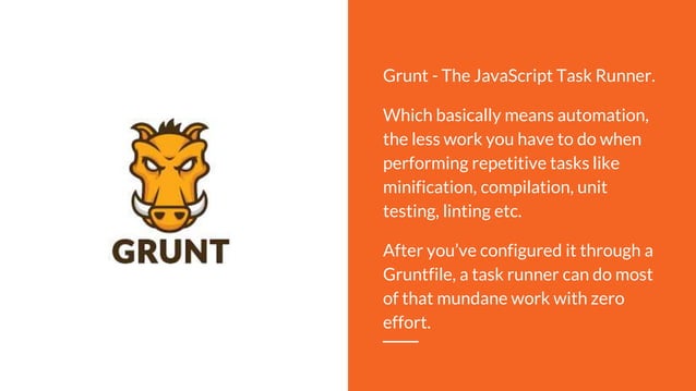 Introducing grunt, npm and sass | PPT