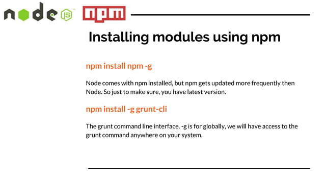 Introducing grunt, npm and sass | PPT
