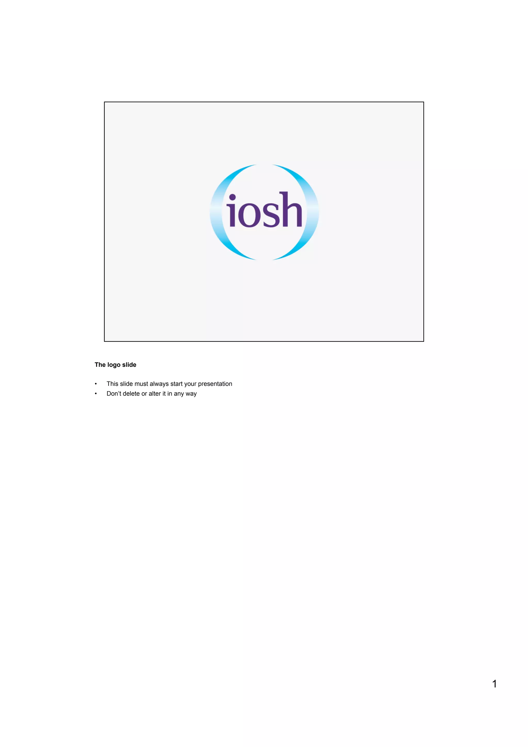 Introducing iso 45001 iosh presentation - presenter notes | PDF