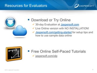 Introducing Jaspersoft 5 | PPTX | Computer Software and Applications | Computing