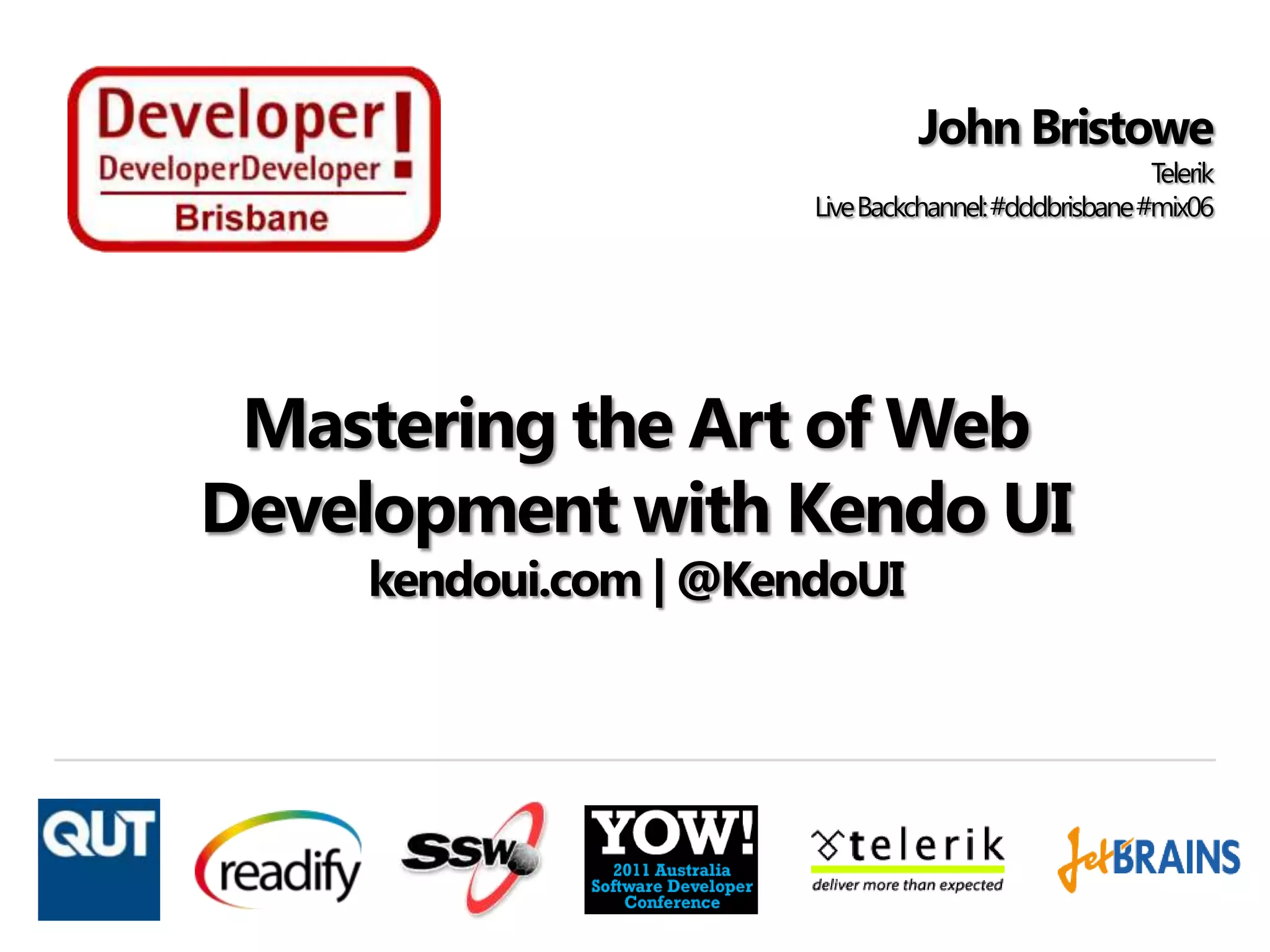 Mastering Web Development with Kendo UI | PPT