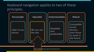 Introduction to Keyboard Navigation and Accessibility | PPTX