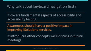 Introduction to Keyboard Navigation and Accessibility | PPTX