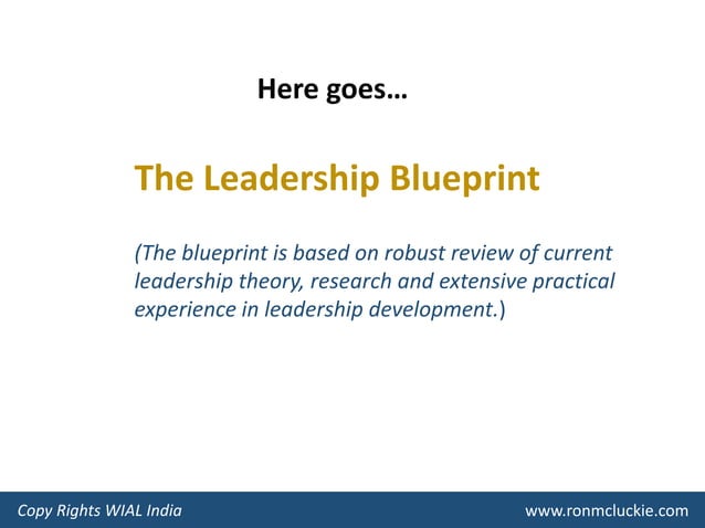 Introducing leadership blueprint | PPTX | Business | Business and Finance