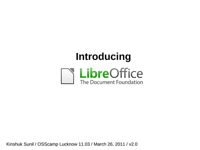 Introducing LibreOffice | ODP