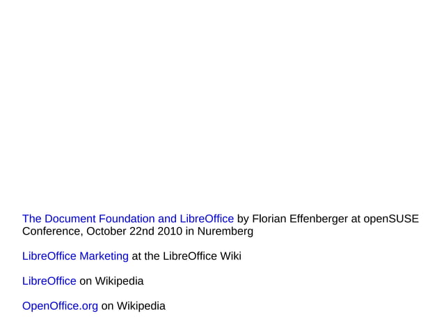 Introducing LibreOffice | ODP