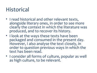 Introducing literary theory | PPT