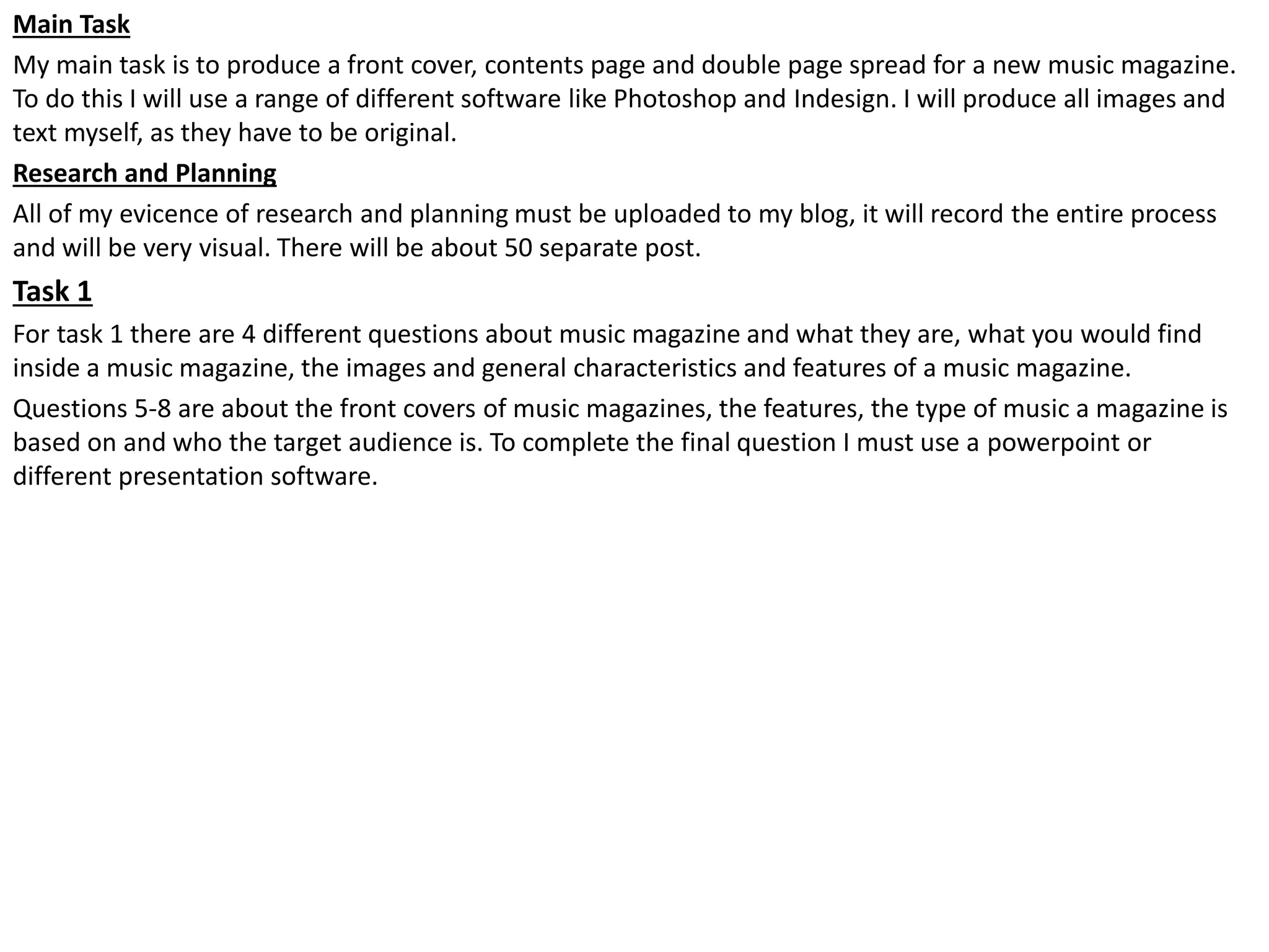 Introducing main coursework | PPTX