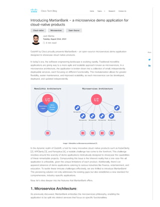 Introducing MartianBank - a microservice demo application for cloud-native products | Cisco Tech ...