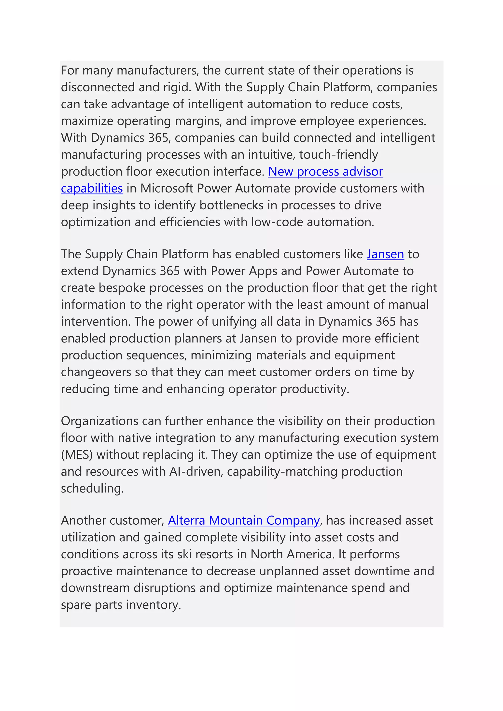 Introducing Microsoft Supply Chain Platform | PDF