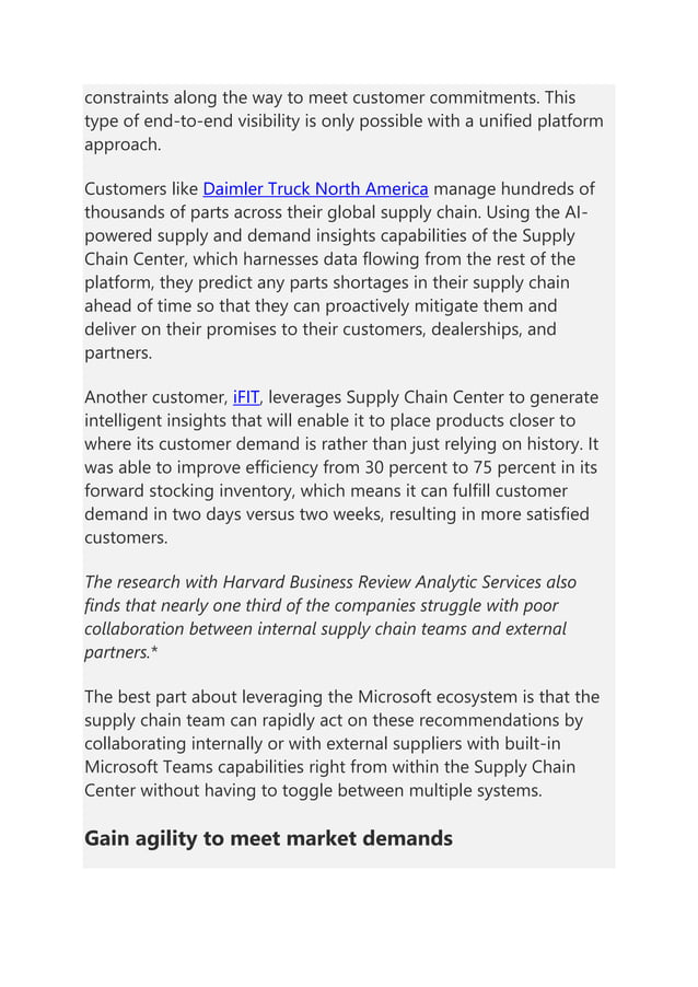 Introducing Microsoft Supply Chain Platform | PDF | Logistics | Business