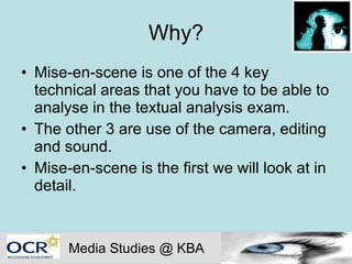 Introducing mise en scene j an 2012 | PPT