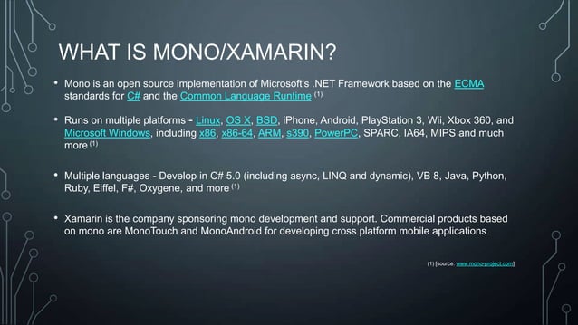 Introducing mono & xamarin | PPT