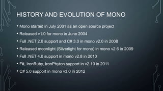 Introducing mono & xamarin | PPT