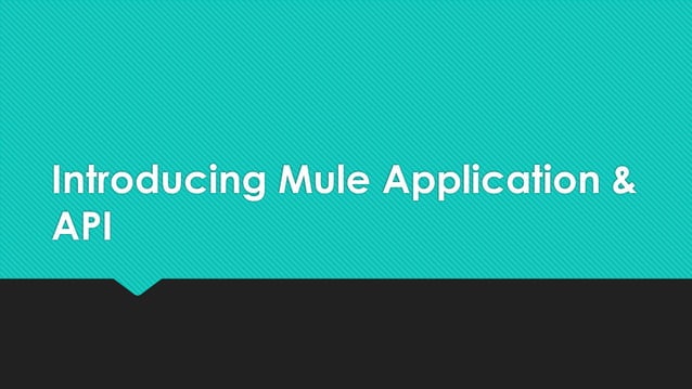 Introducing Mule Application and API | PPT