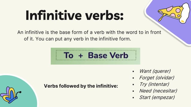 infinitive verb | PPT