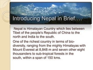 Introducing nepal in brief | PPSX