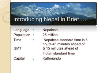 Introducing nepal in brief | PPT