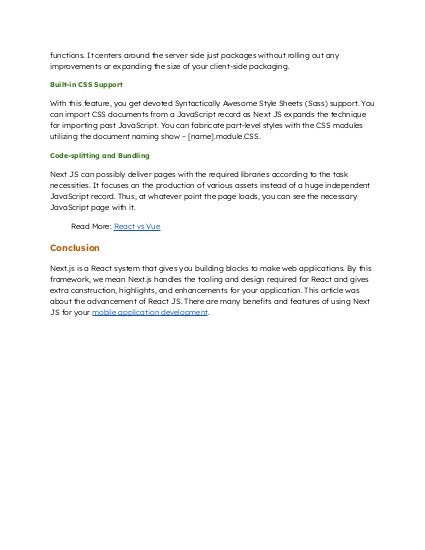 Introducing Next JS Perfect JavaScript Framework & Its Features | PDF