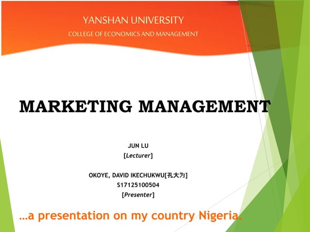 Introducing Nigeria to the Chinese Audience. okoye david ikechukwu | PPT