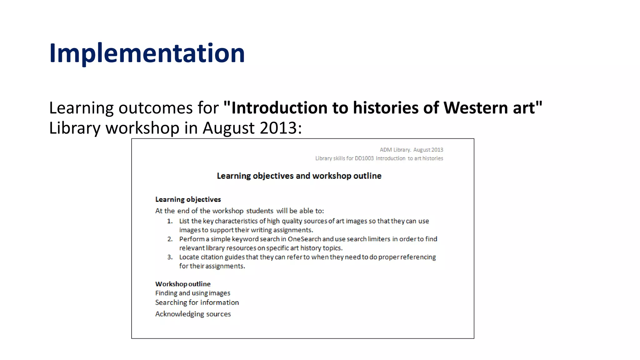 Introducing NTU Libraries’ outcomes based learning approach | PPTX | Educational Assessment ...