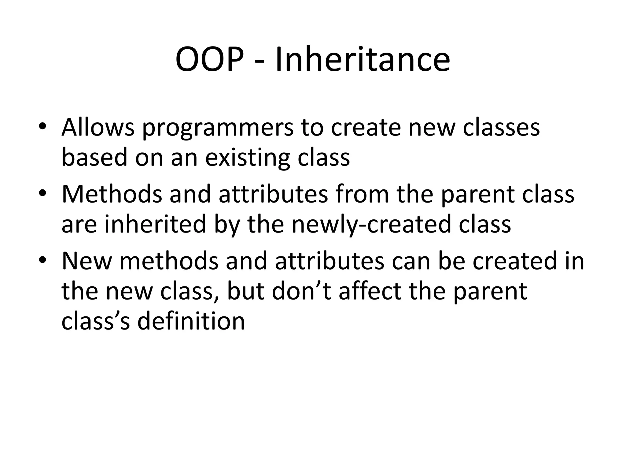 Introducing Object Oriented Programming Oop Ppt