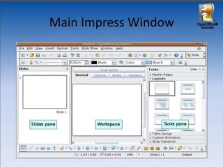 Introducing Open Office Impress Window | PPTX | Operating Systems ...