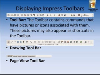 Introducing Open Office Impress Window | PPTX | Operating Systems ...