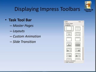 Introducing Open Office Impress Window | PPTX | Operating Systems ...