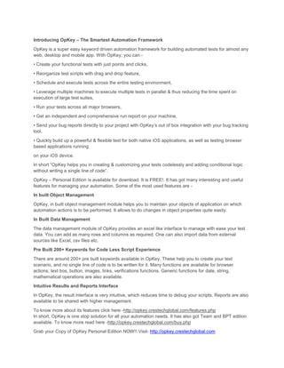 Introducing OpKey | DOCX | Computer Software and Applications | Computing