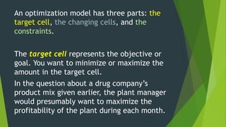 Introducing optimization with solver | PPTX