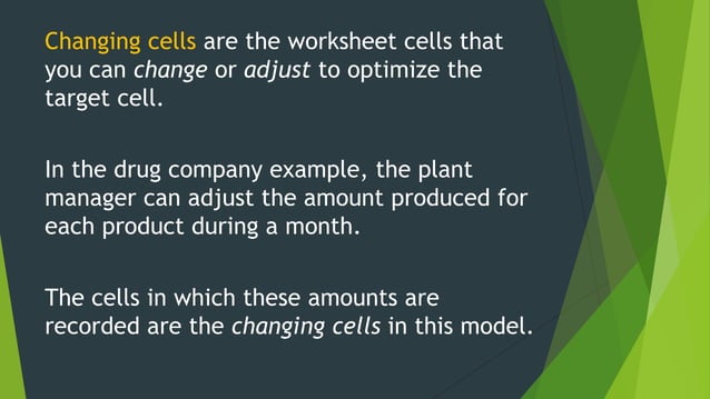 Introducing optimization with solver | PPT