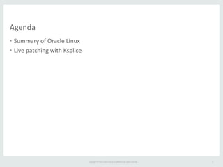 Introducing Oracle Linux and Securing It With ksplice | PDF