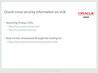 Introducing Oracle Linux and Securing It With ksplice | PDF