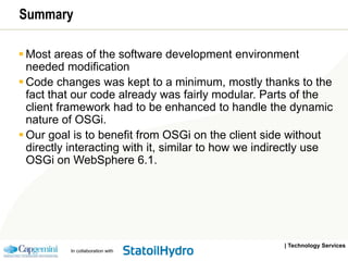 Introducing OSGi Technology to Existing Projects - Nils Hofseth ...