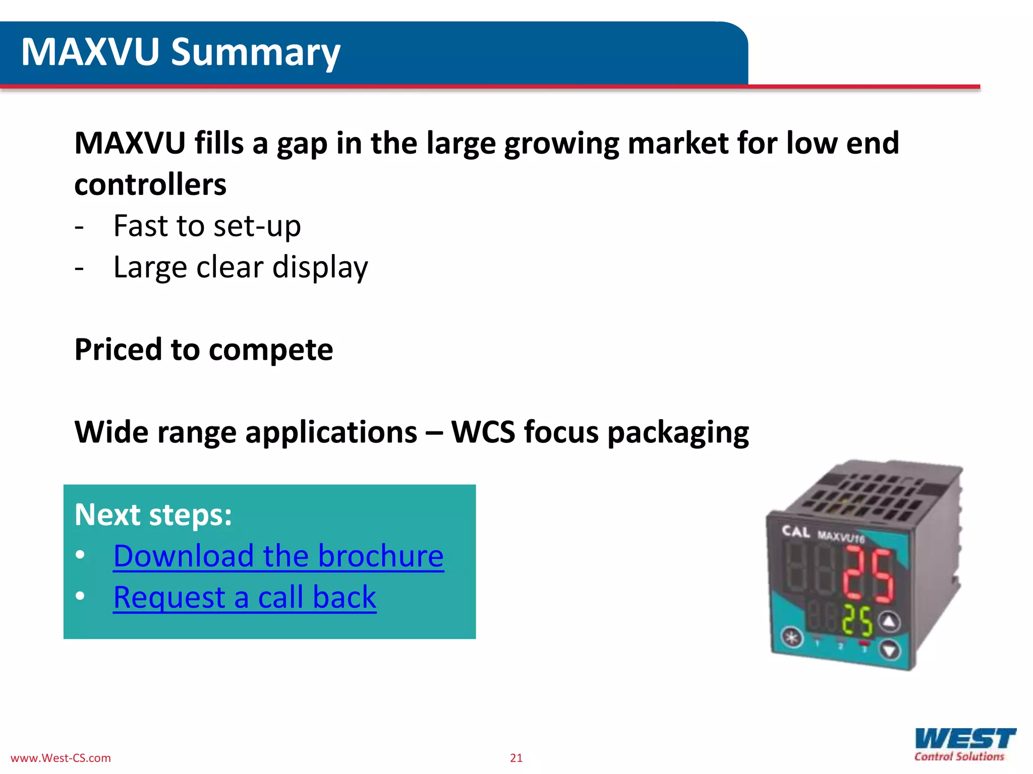 Packaging & Textile Temperature Controller, MAXVU | PPT