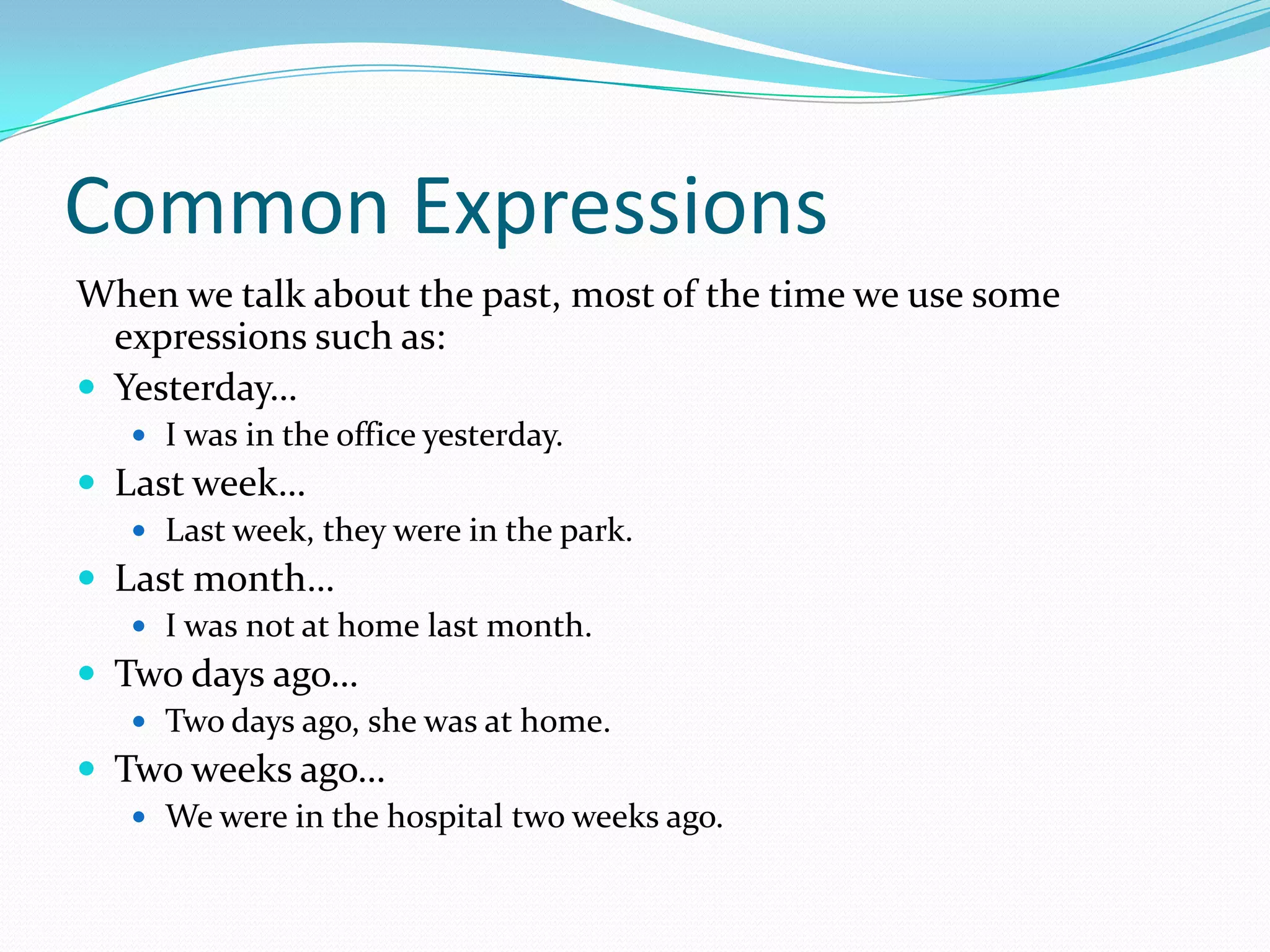 Introducing past experiences | PPTX