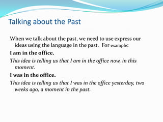 Introducing past experiences | PPTX