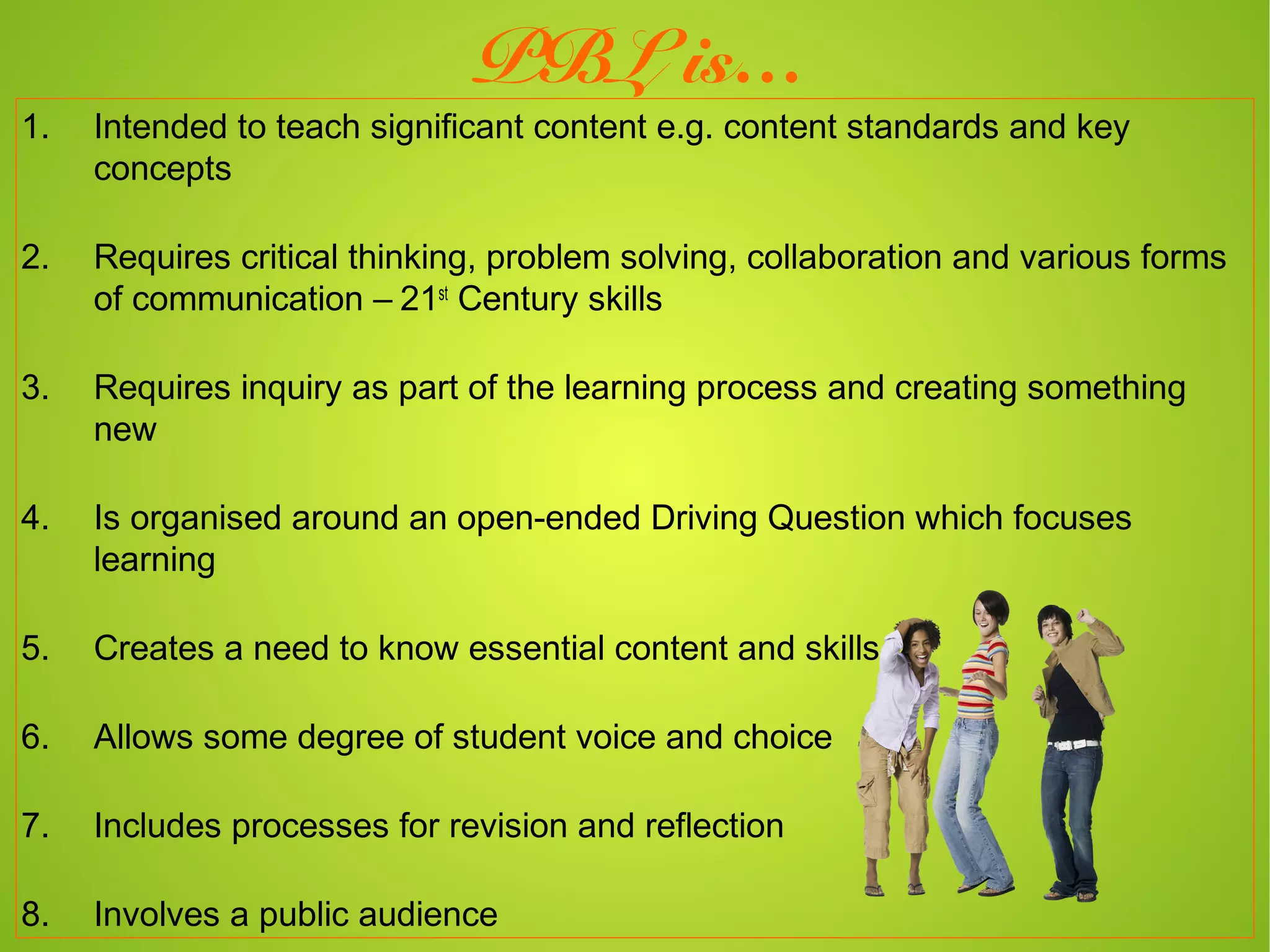 Introducing Project Based Learning | PPT