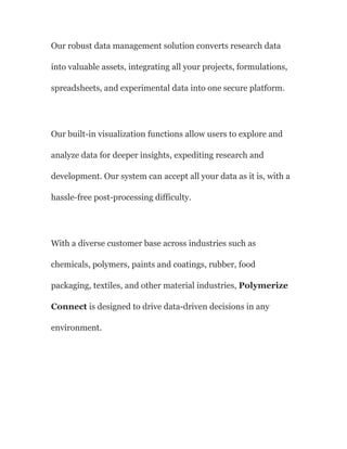 Introducing Polymerize Connect_ The Ultimate Solution for Chemical R&D ...