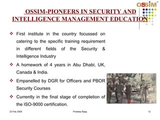 OSSIM-School of Security and Intelligence Management | PPT
