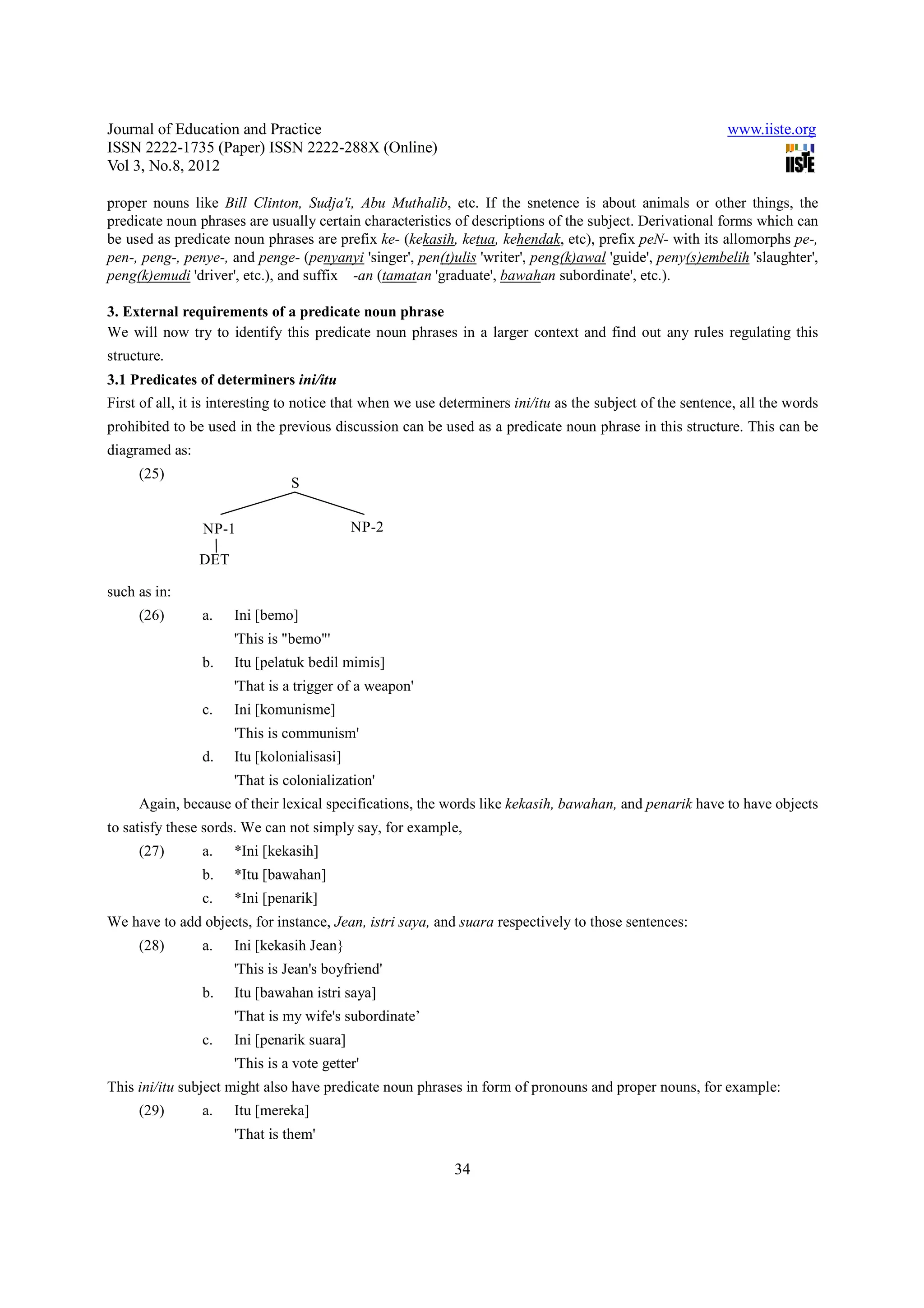 Introducing predicate noun phrases in advanced ifl classes | PDF