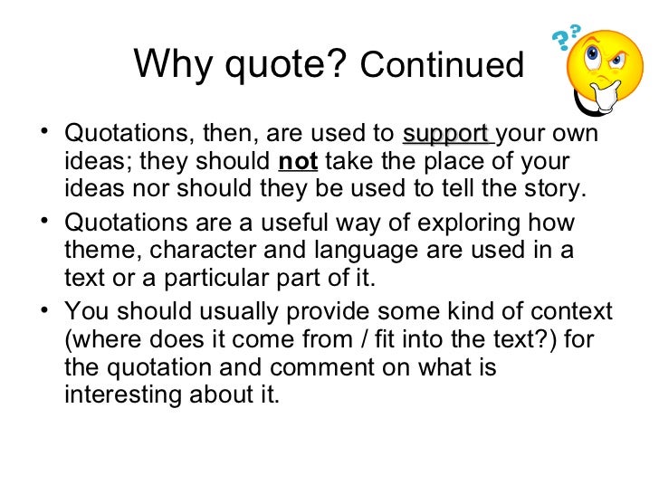 How to introduce a quote - milasopa