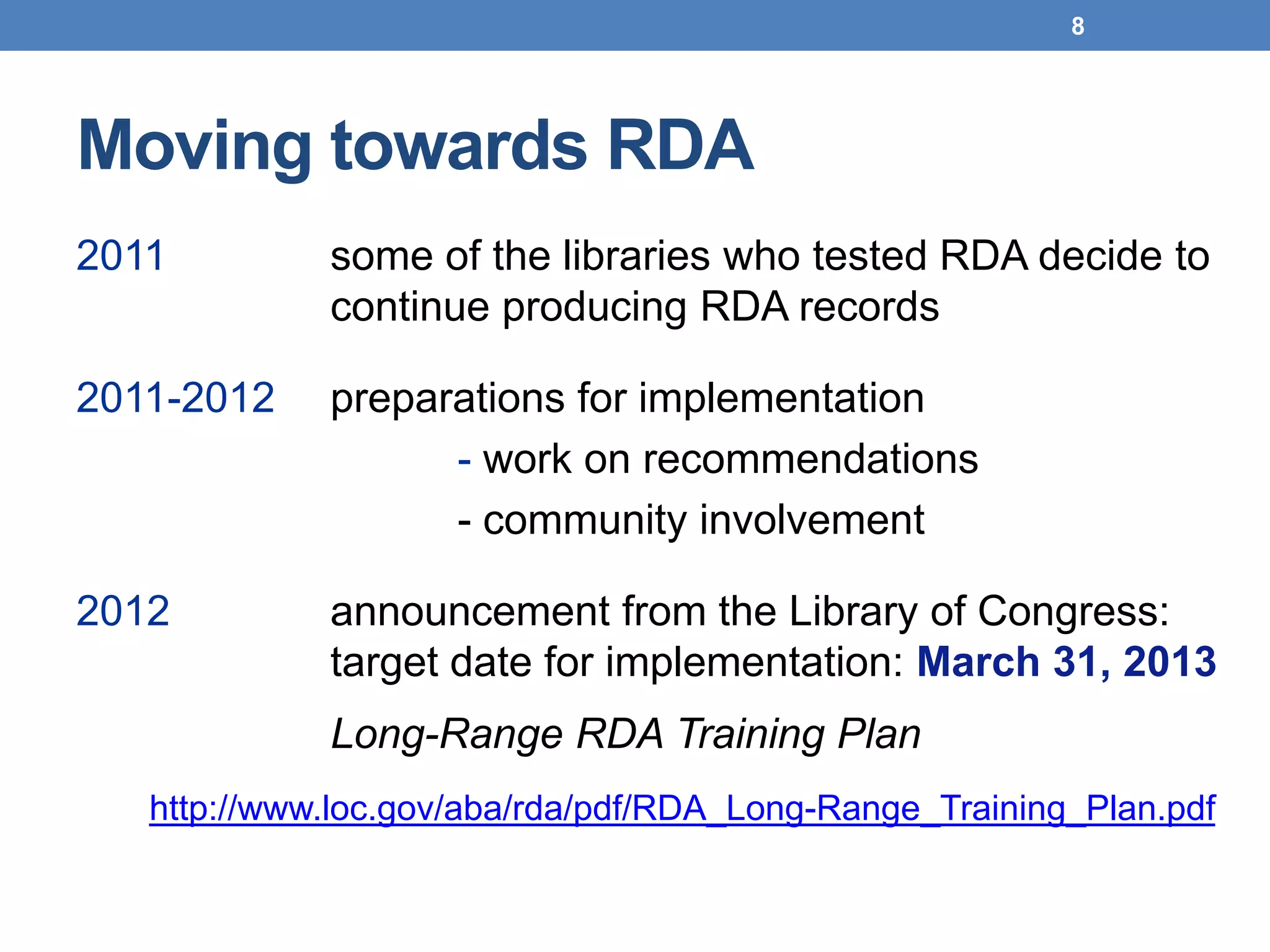 Introducing RDA | PPT