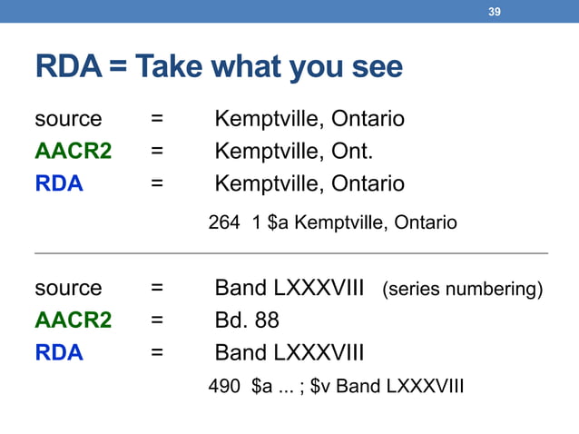 Introducing RDA | PPT